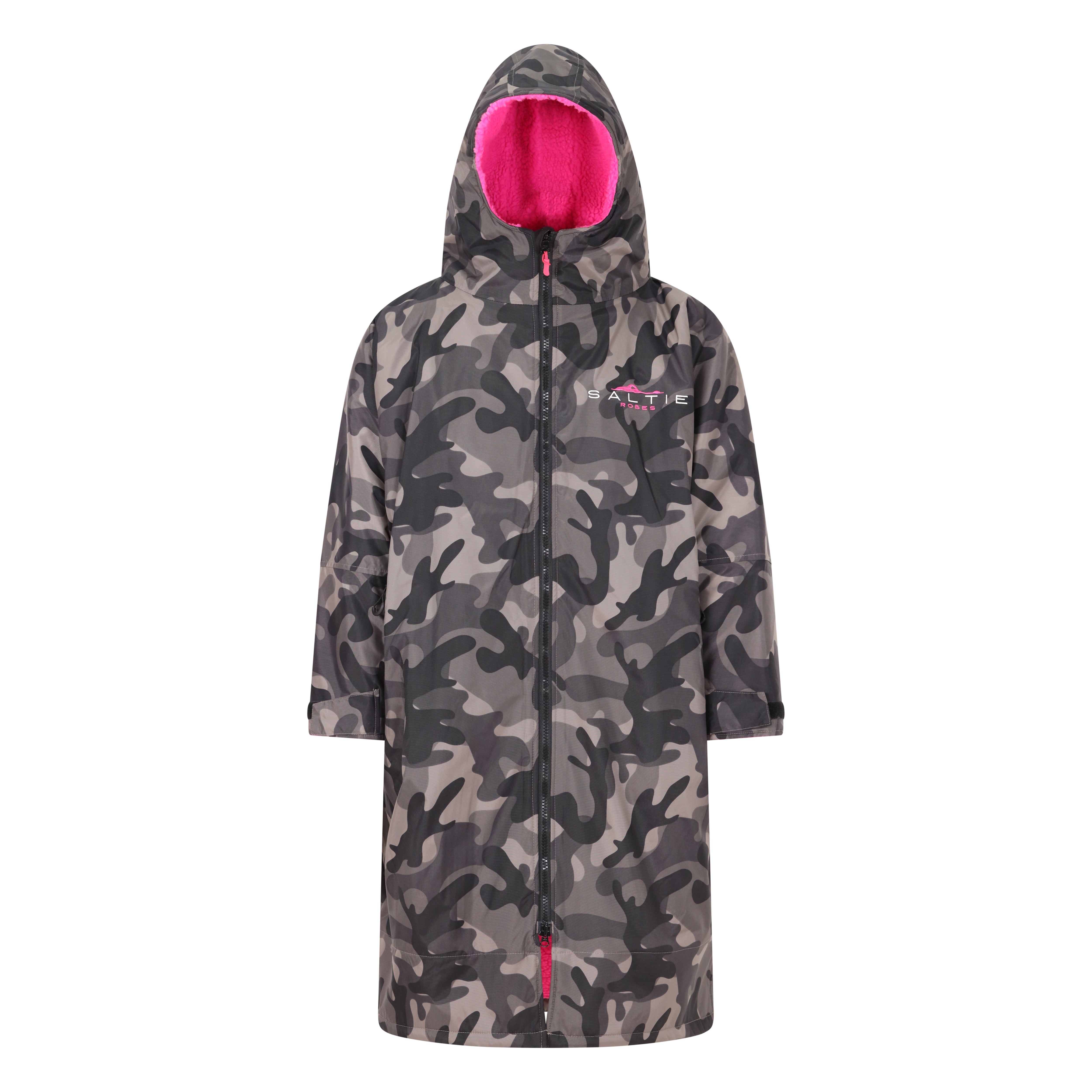 Saltie Elite Changing Robe - Storm Camo/Hot Pink – Caramarine